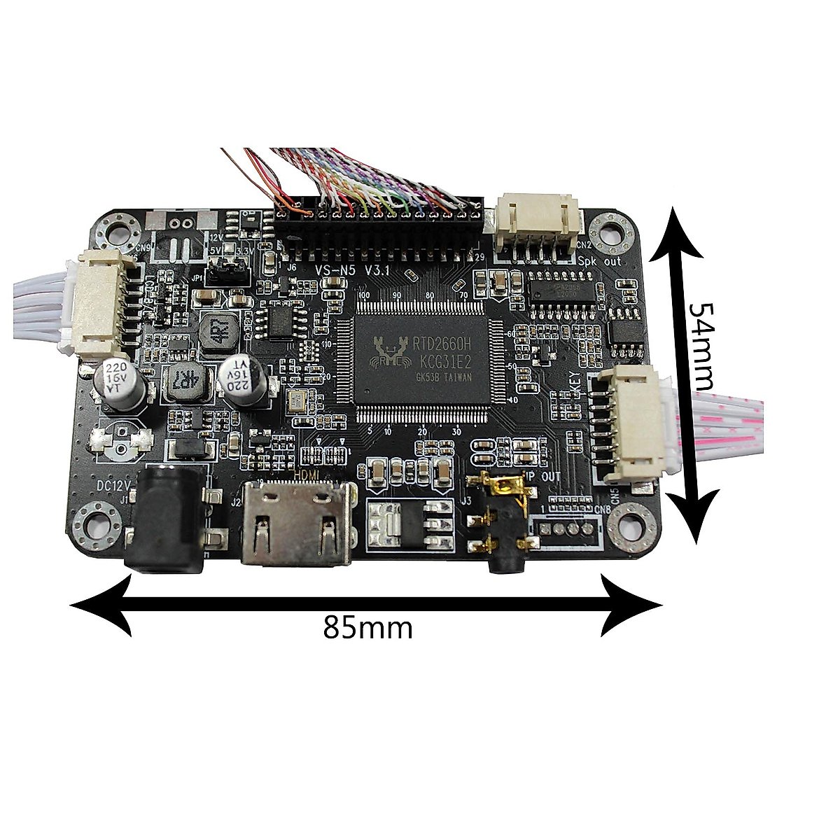 VSDISPLAY HD MI Audio LCD Controller Board VS-N5 V3 Work for 12.3 Inch 1920x720 HSD123KPW1-A30 HSD123KPW2-D10 LVDS Interface LCD Screen