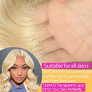 Binrris 613 Body Wave Lace Front Wigs Human Hair 13X4 Lace Front Wigs Human Hair for Women 13x4 Ear to Ear Lace Frontal Wigs Brazilian Virgin Hair Lace Front Wigs Human Hair 180% Density 30 Inch