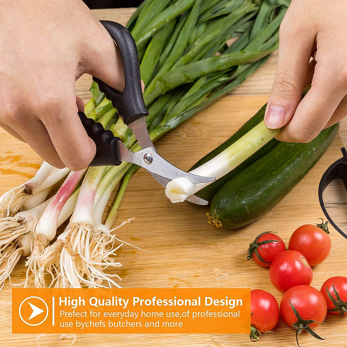 4PCS Seafood Scissors Crab Scissors Stainless Steel Seafood Fish Crab Shrimp Lobster Scissors for Kitchen, Multifunctional Crab Leg Crackers and Tools Black