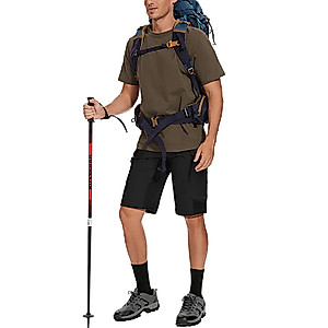 XKTTAC Men's Outdoor Quick Dry Lightweight Stretch Cargo Shorts for Hiking, Tactical, Casual, Fishing, Golf, Camping, Travel with 6 Pockets (Black, XX-Large)