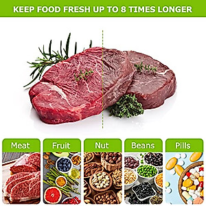 Bonsenkitchen Vacuum Food Sealer Bags 100 Quart 6" x 10', BPA Free, Commercial Grade Textured Food Vacuum Sealer Bag, Thick Embossed Bags for Food Storage and Sous Vide Cooking