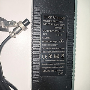 [Verified Fit] 63V 1.1A 4-Prong Ninebot Scooter Charger, for Segway Ninebot S, S-MAX, Mini Pro, Go Kart, Go Kart Pro, One A1, One S2 4-Pin Notched Connector Battery Charger