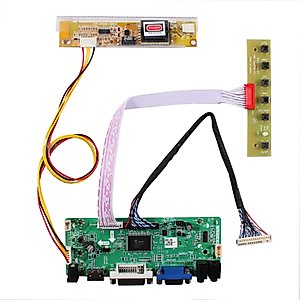 VSDISPLAY HD-MI VGA DVI Audio LCD Controller Board for 15.4" 17" B154PW01 B170PW03 1440x900 30Pin 1CCFL LCD Display