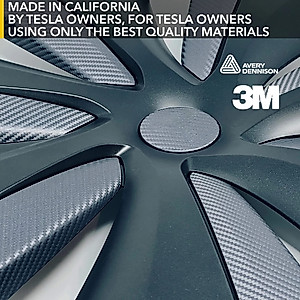 19" Tempest Wheels Vinyl Wrap for Tesla Model S (Plaid & Long Range, Refresh) White Carbon Fiber