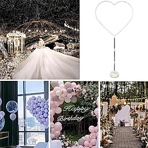 Circle Road Floating Leading Heart-shaped Column Sky The Bracket On Ground Home Decor Water Balloons (white, One Size)