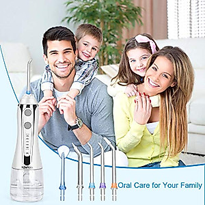 H2ofloss Cordless Water Dental Flosser, Portable Oral Irrigator for Teeth, Braces, Rechargeable & IPX7 Waterproof Teeth Cleaner for Home Travel