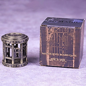 3DMAGIC DND Dice Jail, Dice Jail D&D, Time Out cage, Punish Your Bad Dice in Our Cage of Shame, Accessories Gift for Dungeons and Dragons (Brass Color)