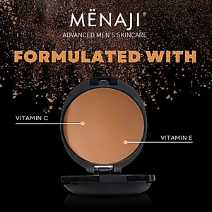 Menaji HDPV Anti-Shine Powder (Medium) | Anti-Shine Face Make-Up for Men | High-Definition Face Powder | Skin-Friendly Face Powder for Men | All-Occasion Face Powder | Contains Vitamin C & E