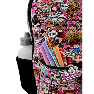 L.O.L. Surprise! Dolls Girls 16" School Backpack (One Size, Black/Pink)