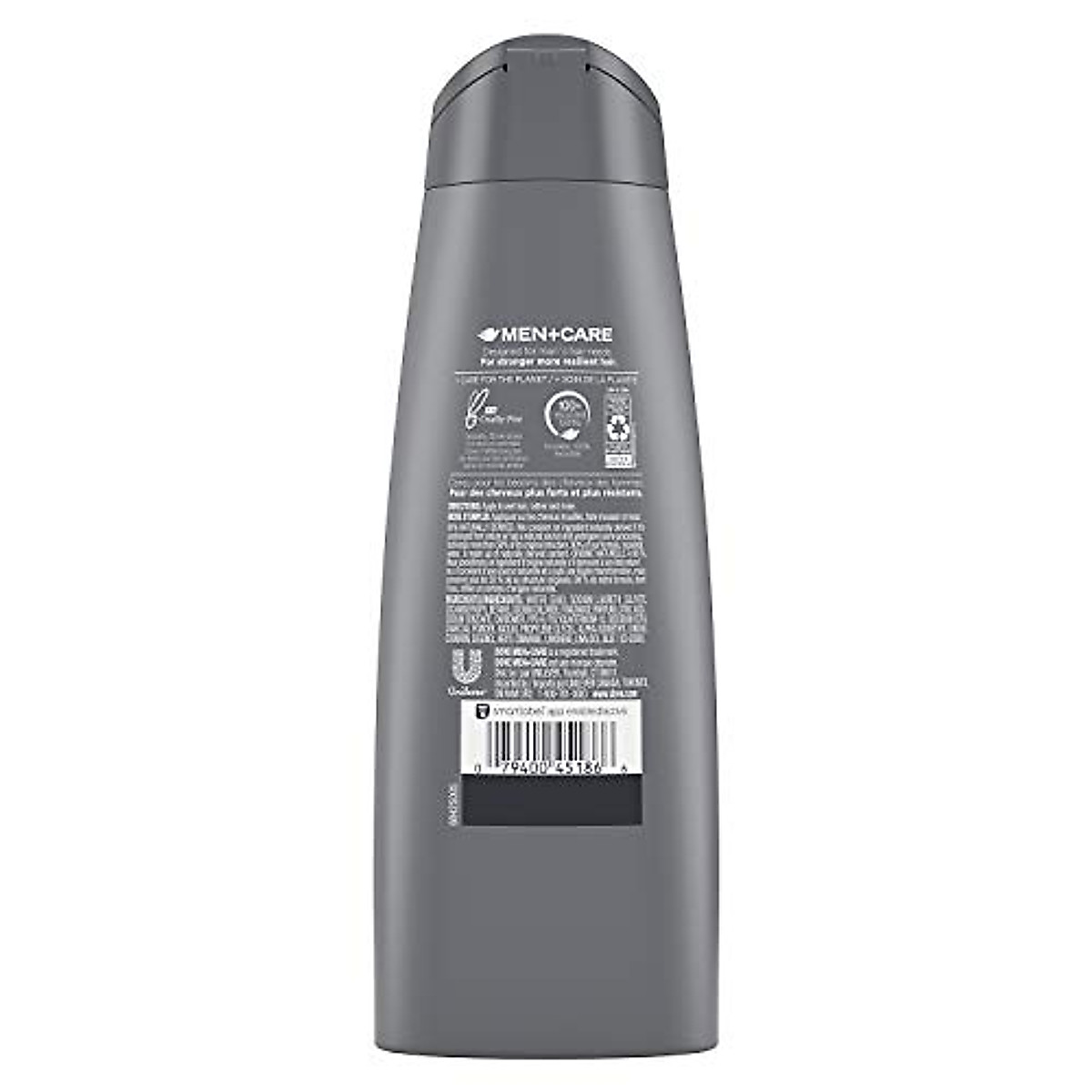 DOVE MEN + CARE Men+Care Shampoo for HealthyLooking Hair Charcoal Clay Naturally Derived Plant Based Cleansers, Fresh, 12 Ounce