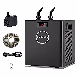 BAOSHISHAN 300L Aquarium Chiller 75gal 1/3 HP Fish Tank Chiller Special Quiet Design Refrigeration Compressor for hydroponics Water Weeds Axolotl Jellyfish Coral Reef Tank Shrimp (75gal/300L)