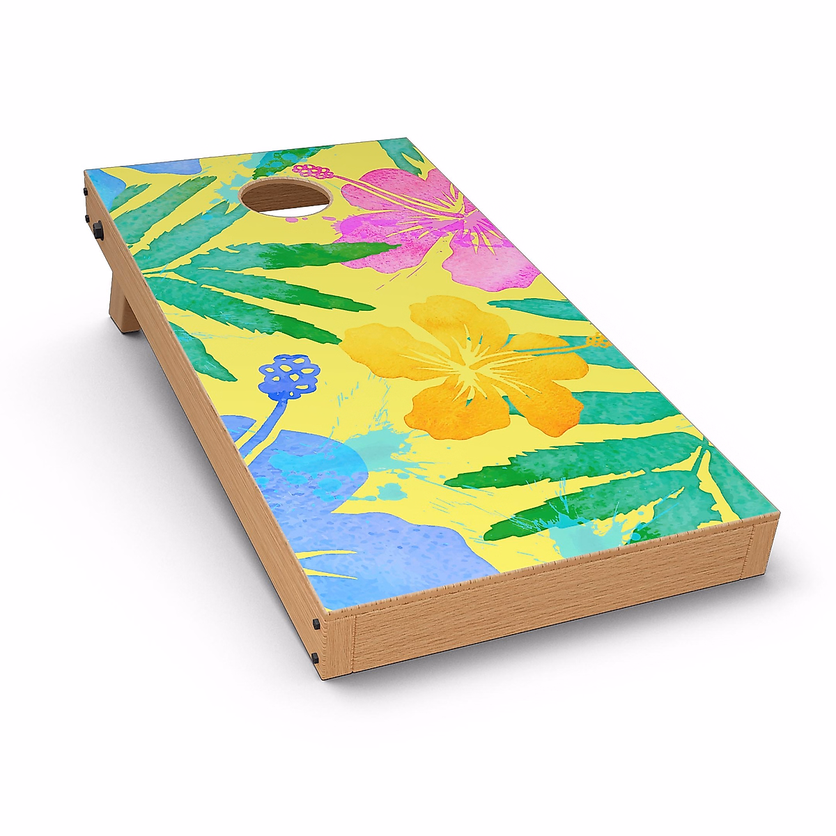 Design Skinz Summer Tropical Skin Set for Cornhole (Skin Only) - Tropical Fluorescent v2