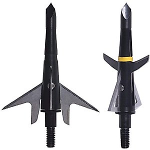 Swhacker 4 Blade Hybrid Crossbow Broadhead 100 Gr. 1.75in. 3 PK. Black, One Size