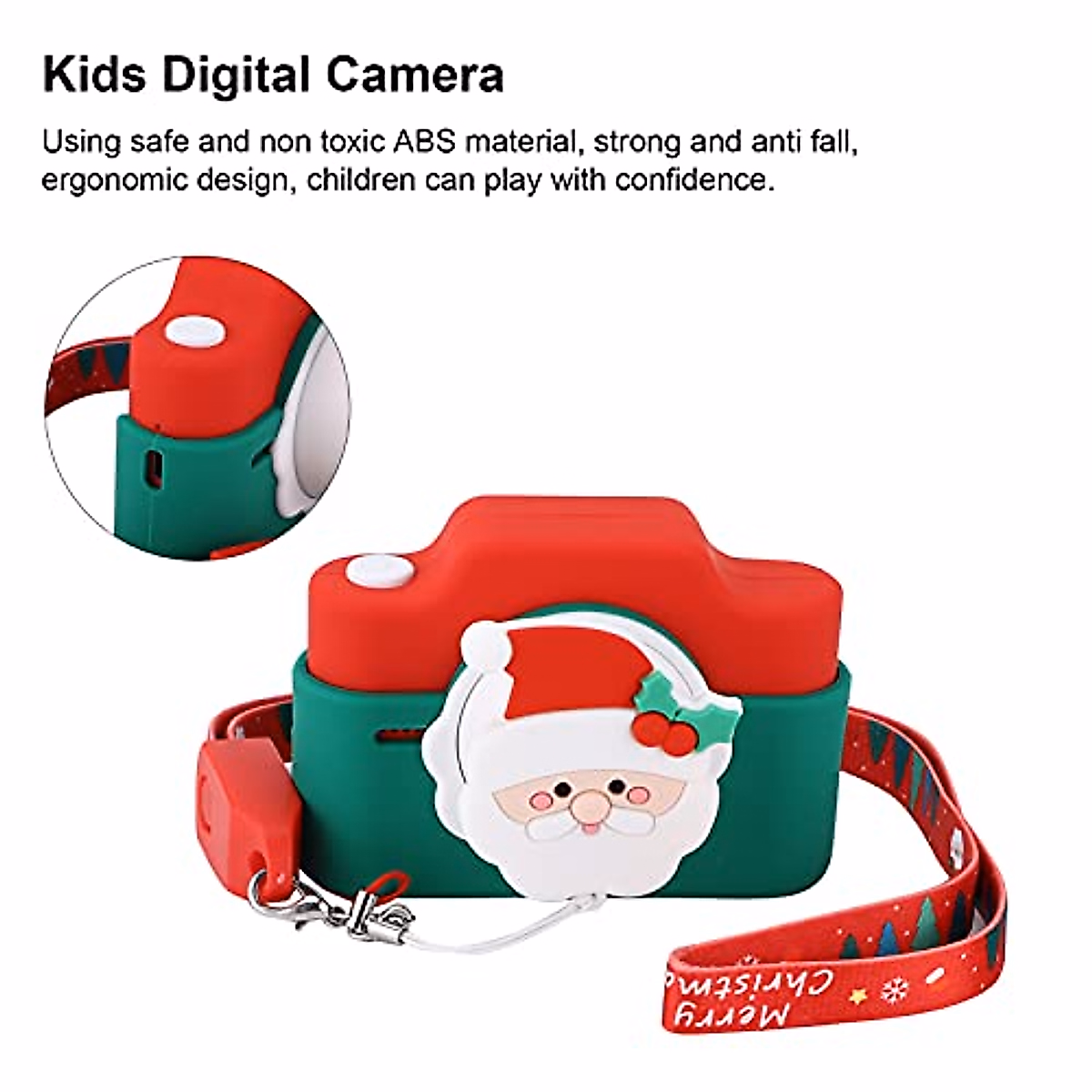 LZKW 4800W Kids Camera, One Key Smartly Operate Touch Screen Operation Big Screen Kids Digital Camera for Travel for Outdoor