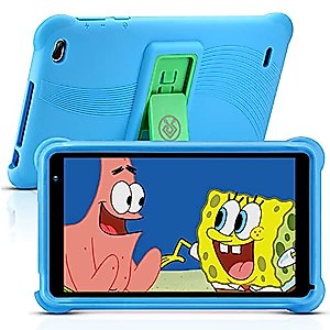 qunyiCO 7 inch Kids Tablet 32GB Android 11 WiFi Camera Bluetooth 2GB RAM HD Touch Screen 1024x600 Kid-Proof Case Parental Control Learning App on Google Certified Playstore Blue