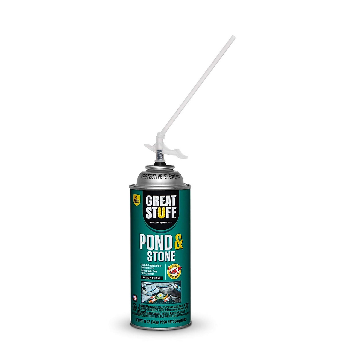 Great Stuff 283064 12OZ GS Pond&Stone Foam Sealant, Each, Black