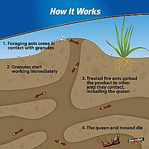 Over 'N Out 100515674 11.5 LBS Advanced Fire Ant Killer Granules, Natural