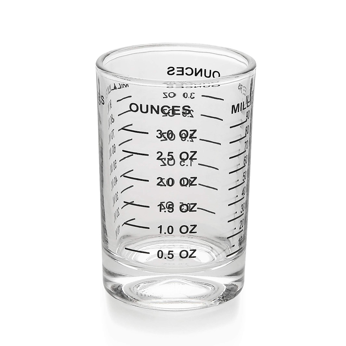 Shot Glass Measuring Cup 3 Ounce/90ML Liquid Heavy High Espresso Glass Cup Black Line