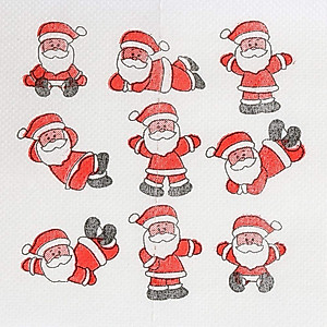 DEESEE(TM)_Home Santa Claus Bath Toilet Roll Paper Christmas Supplies Xmas Decor Tissue Roll (D)