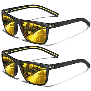 DioKiw Square Polarized Sunglasses for Men Vintage Style Driving Travel Sun Glasses Lightweight Frame UV Protection Goggles