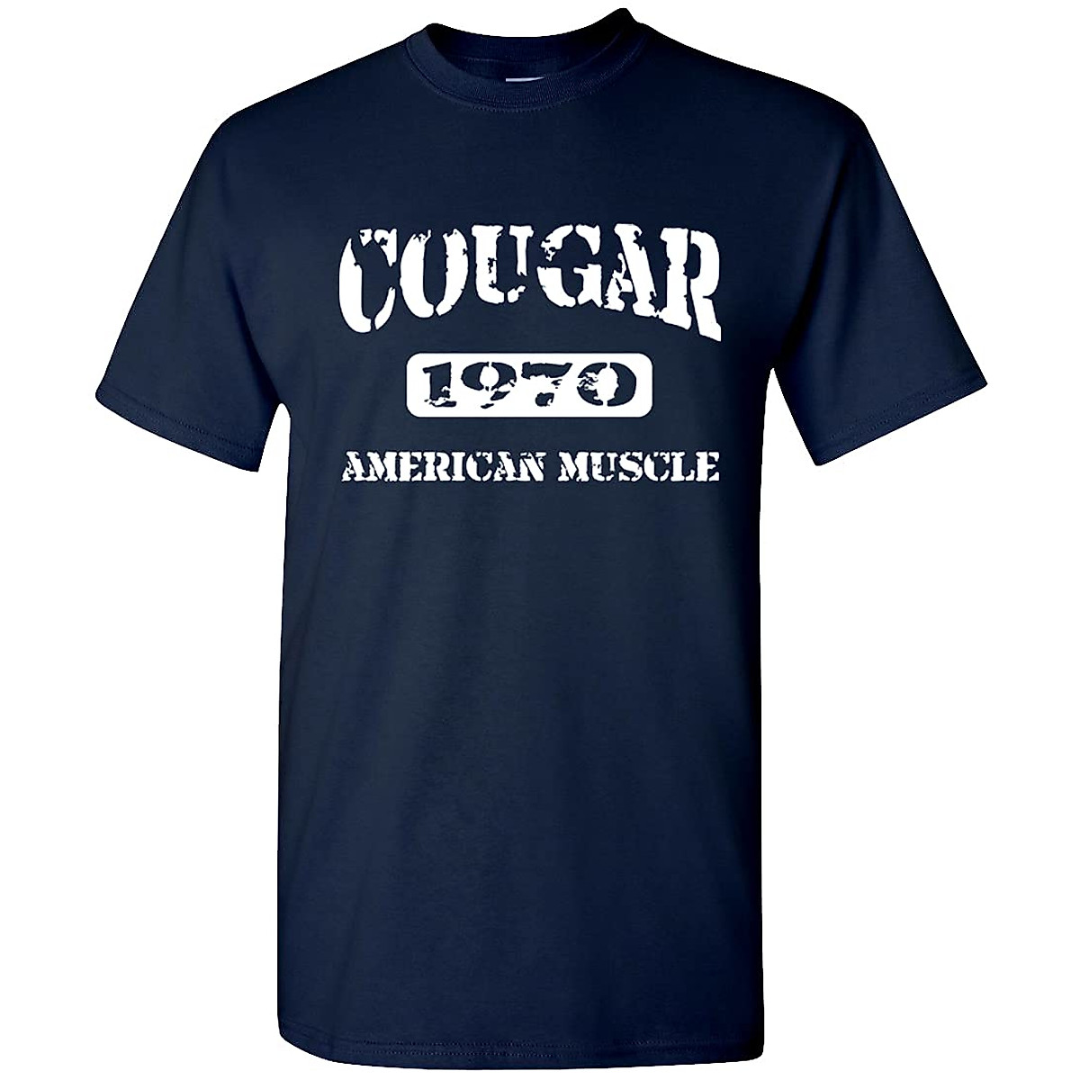 1970 Mercury Cougar American Muscle Design Tshirt Large Navy