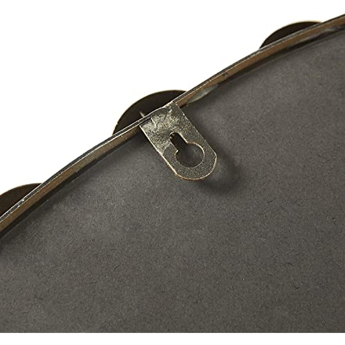 MADISON PARK SIGNATURE Wall Décor Marlowe Metal Spherical Frame Round Mirror for Living Room - Home Accent, Ready to Hang Bedroom Decoration, 36" Diameter, Gold