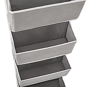 EZOWare 2PACK Over the Door Hanging Organizer with 4 Pocket, Home Storage Organizer with Hook for Pantry Baby Nursery Bathroom Closet Dorm