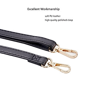 Xiazw Adjustable Soft PU Leather Shoulder Crossbody Purse Strap Bag Chain Replacement (White - Gold)