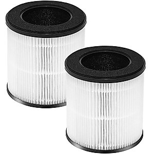 Ontheone B-D02L True HEPA Replacement Filter Compatible with MOOKA and KOIOS B-D02L, 3-in-1 True HEPA Filter and Activated Carbon Filter Set, 2 Pack