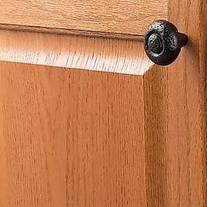 Hickory Hardware 1 Pack Solid Core Kitchen Cabinet Knobs, Luxury Cabinet and Dresser Knobs, Handle Pulls for Doors & Drawers, 1-1/2 Inch, Black Iron, Refined Rustic Collection