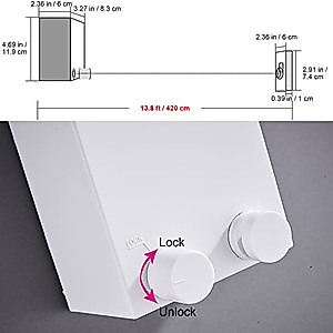 ANIMORE Retractable Clothesline,Adjustable Tightness,13.8 Ft Clothes Line Retracting Indoor & Heavy Duty for Drying Laundry line Outdoor,Wall Mounted Stainless Steel Drying Line for Balcony,Bathroom