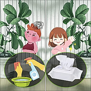 Leopong Plants Cleaning Wipes for Leaf Shine, Clean and Photosynthesis, Leaf Cleaner for House Plants Outdoor Plants (80 Wipes)