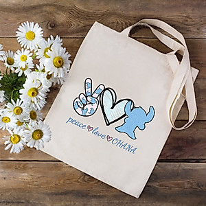 JXGZSO Cartoon Love Gift Hawaiian Bags Party Peace Love Cosmetic Bag With Zipper Movie Inspired Makeup Bag (Peace Love Cartoon Shopping)