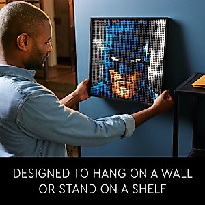 LEGO Art Jim Lee Batman Collection 31205 Building Blocks - Superhero Canvas Wall Decor with Joker, Harley Quinn, or Batman Portraits, DC Comics DIY Poster, Gift Idea for Men, Women, and Adults