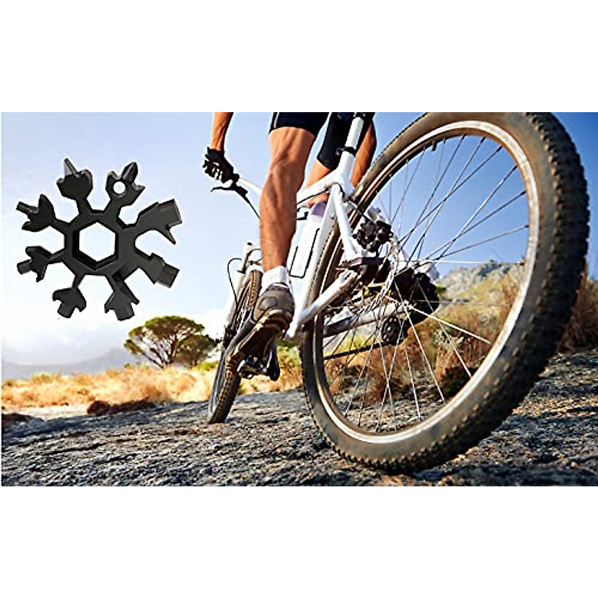 18-in-1 Snowflake Multi Tool Stainless Steel Handy Snowflake Wrench Tool Snowflake Screwdriver Tactical Tool for Outdoor Camping Valentine's Day (Multi 3 PACK)