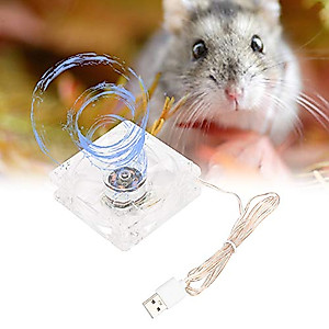 TOPINCN Hamster Cooling Fan Colorful Small Pet Summer Cooling Fan Acrylic Guinea Pig Cage Cooling Fan for Small Pet to Keep Summer Cool