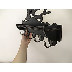 Hook with Shelf Hanger for Clothes Hanger for Coats Hats The Shallows Shark Protective Animals Great Movie Peripheral Product DIY Design Gift for Girlfriend Boyfriend Wild Life