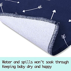 Waterproof Adjustable Bandana Cloth, Terry Bibs with Snaps, for Babies in Multipack Sets of 6 and 10 (Boys 10 Pack)