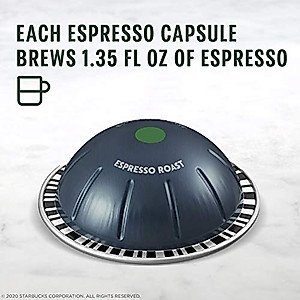 Starbucks by Nespresso Dark Roast Espresso (50-count single serve capsules, compatible with Nespresso Vertuo Line System)