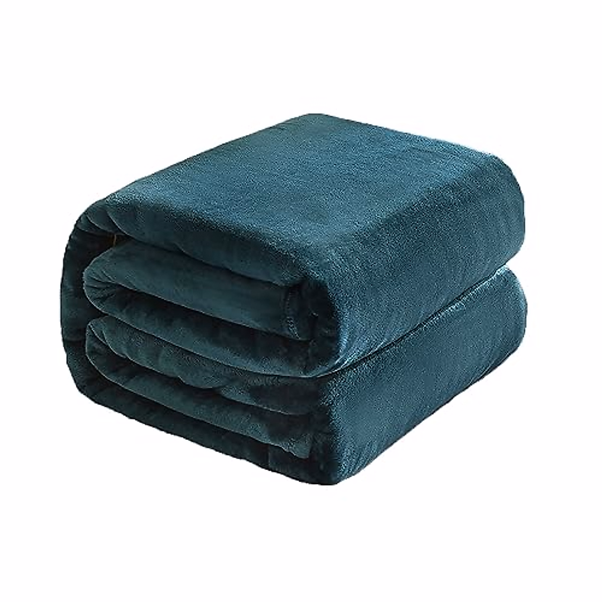 Kingole Flannel Fleece Microfiber Throw Blanket, Luxury Peacock Blue Twin Size Lightweight Cozy Couch Bed Super Soft and Warm Plush Solid Color 350GSM (66 x 90 inches)