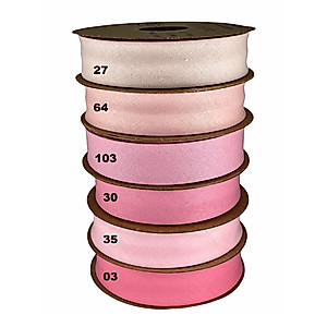 Hobby Trendy0 Cotton Bias Binding Tape (Single Fold) 20mm-13/16inch (10meters-10.93yards) for Sewing, Seaming, Binding, Hemming, Piping, Quilting (30-Rose Pink)