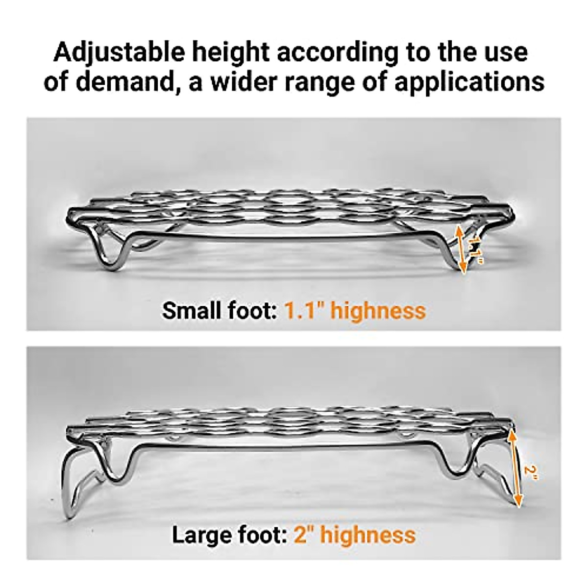 Jalapeno Rack - 12"X8.5" Popper Rack With Jalapeno Corer Tool, Jalapeno Grill Rack Contain 2 Sizes Of Holes For Different Sizes Of Peppers; Folds To Use As Steam Rack For Oval Roasting Pan And Grills