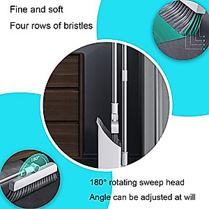 FEMUN,Broom and Dustpan Set,Kitchen Broom,Broom and Dustpan Set Heavy Duty,Cheap Broom,Folding Broom,Broom Set-Applicable to Bedroom, Living Room, Office, Study, Classroom, Bathroom, Dining Room。