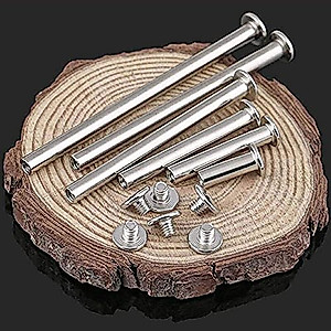 M5x12 mm -5PCS Posts Binding Post Chicago Screws Leather Stud Nickel Plated (M5*12 mm -5PCS)