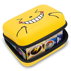 Minahao Cards Case Compatible With PM Trading Cards/Yugioh/ MTG Cards and all Card Games, Card Game Case Holds Up to 500 Cards. (Yellow)