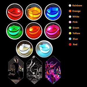 KIRALUMI 8 PCS LED Glow Bracelets, Light Up Wristbands - Glow in The Dark Party Bracelets Favors Supplies for Christmas, Concerts, Festivals, Game Prizes, Sports, Rave Accessories.