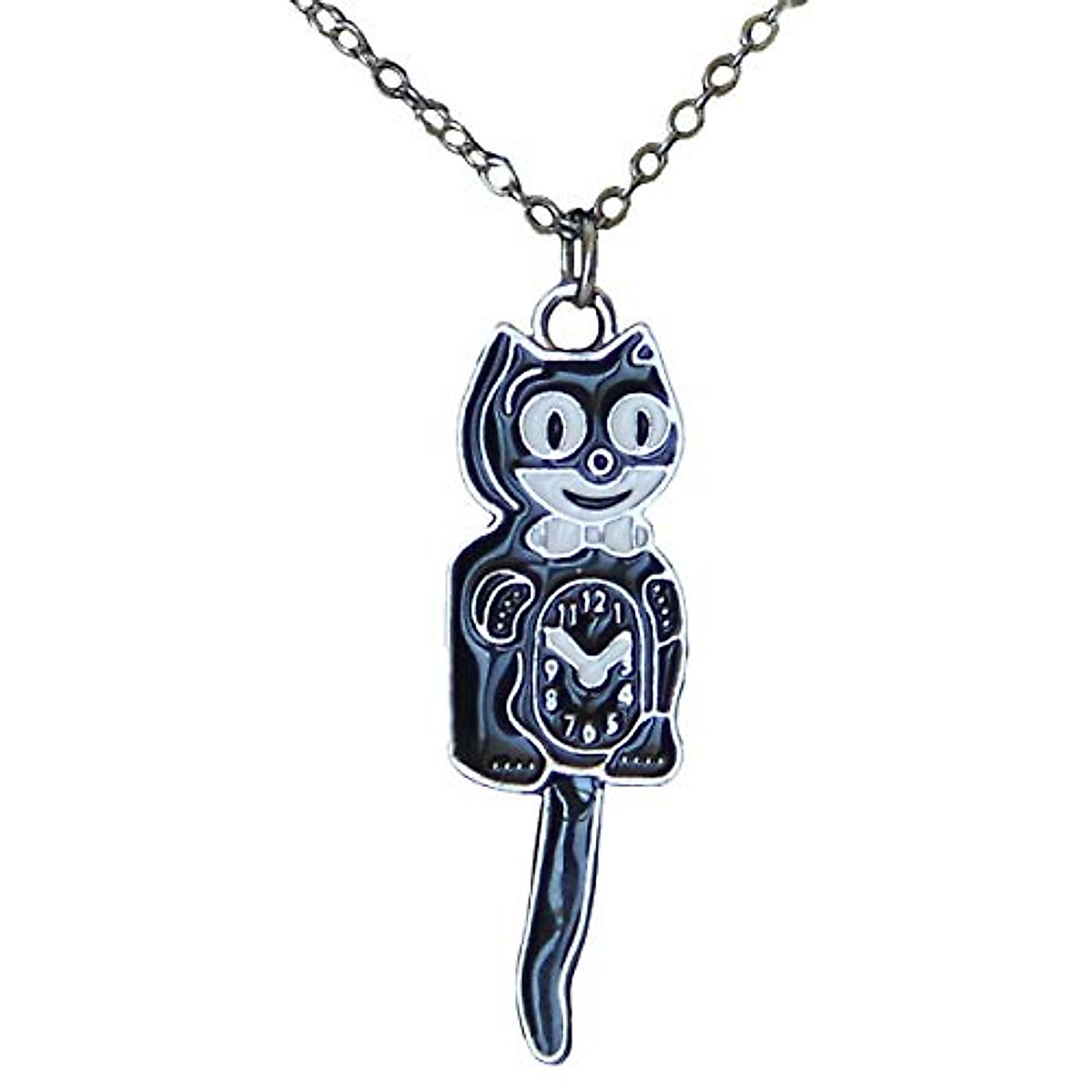 Kit Cat Klock New Black & Silver Necklace
