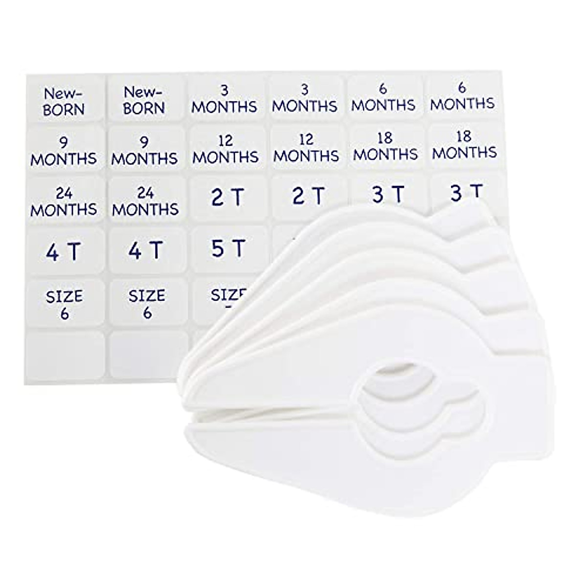 Baby Buddy Bundle- One Up & Away Hammock & Closet Organizers 5ct, Kids Stuffed Animal Hammock, Baby Clothes Closet Dividers – Nursery Clothing Organization for Babies and Kids, Toy Storage, White