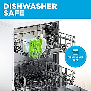 Single Serve Small Salad Spinner - Mini Prep Lettuce Spinner and Dryer With Measuring Cup - Collander with Fruit and Vegetable Washing Basket Bowl - Great Fruit and Vegetable Washer By Cooler Kitchen