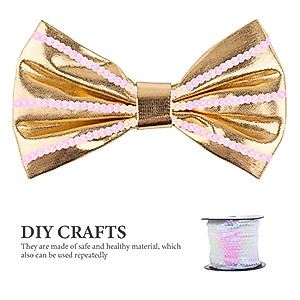 COHEALI 1 Roll of Clothing Sewing Sequins DIY Sequins PVC Sequins for Bag Shoes DIY Material（White）